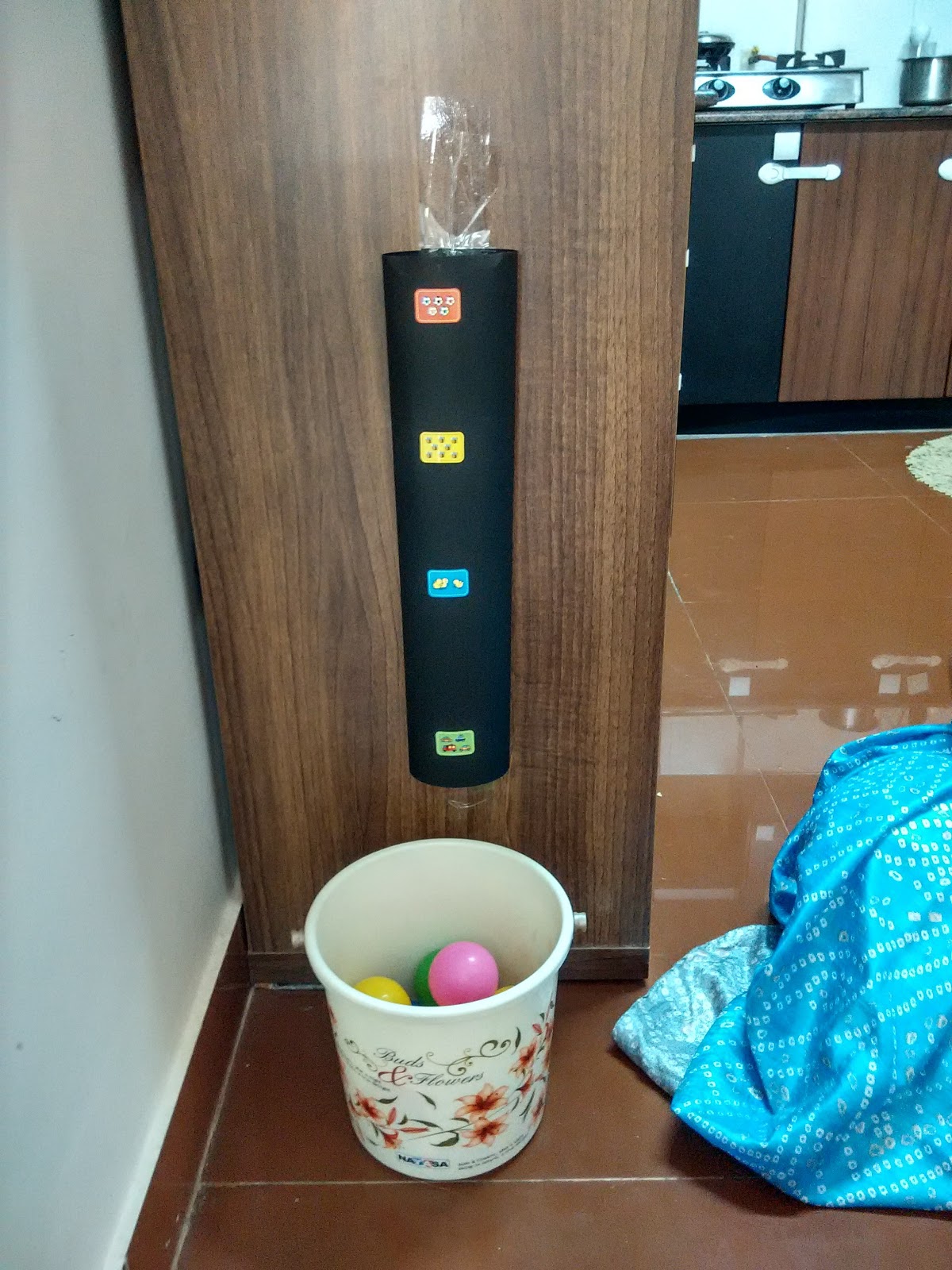 DIY Ball Drop Game for Toddlers