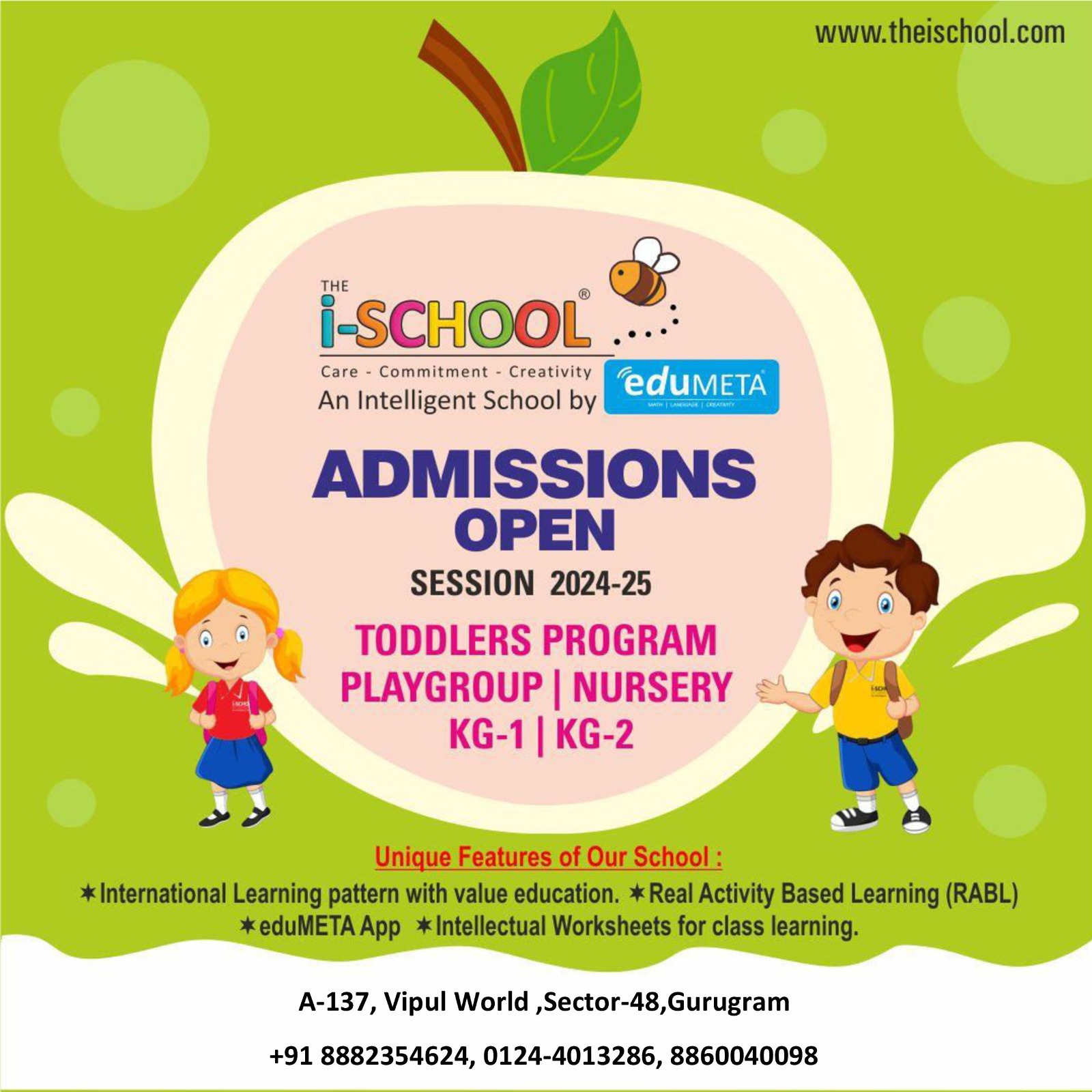 EduMeta - The Ischool Preschool Centre Details, Fees, Discount, Reviews ...